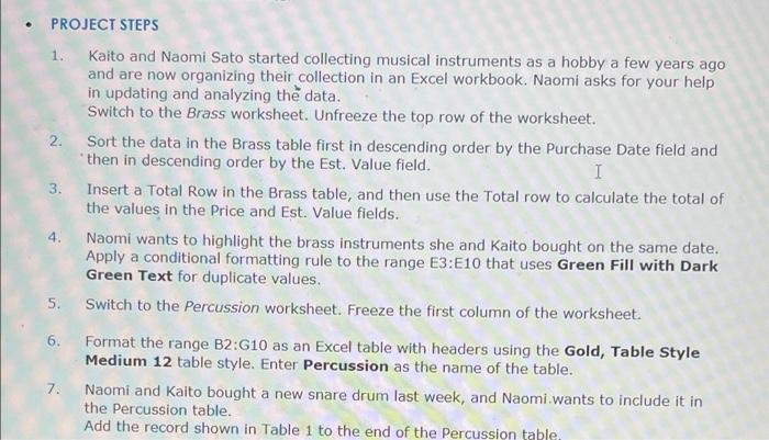 Solved PROJECT STEPS 1. Kaito and Naomi Sato started | Chegg.com