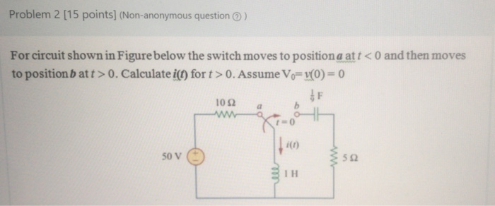 Solved Problem 2 [15 points] (Non-anonymous question ) For | Chegg.com