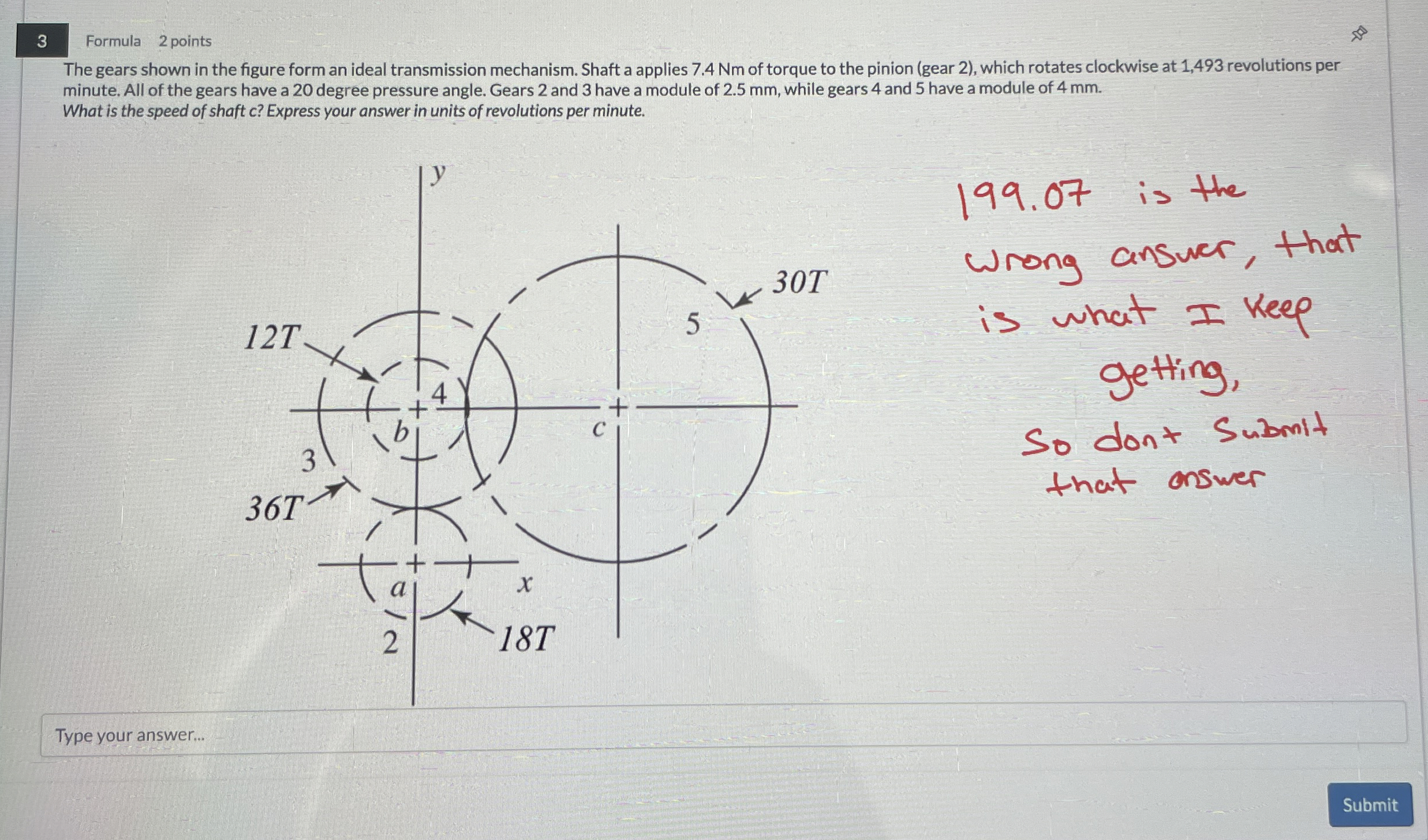 Solved 3Formula2 ﻿pointsThe gears shown in the figure form | Chegg.com