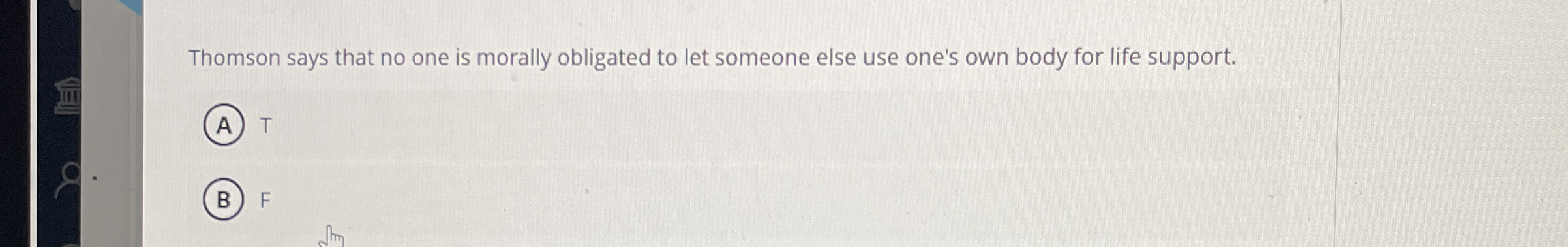 Solved Thomson says that no one is morally obligated to let | Chegg.com