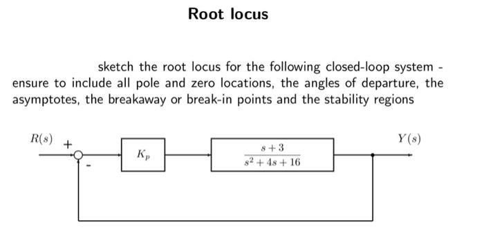 Solved Root locus sketch the root locus for the following | Chegg.com