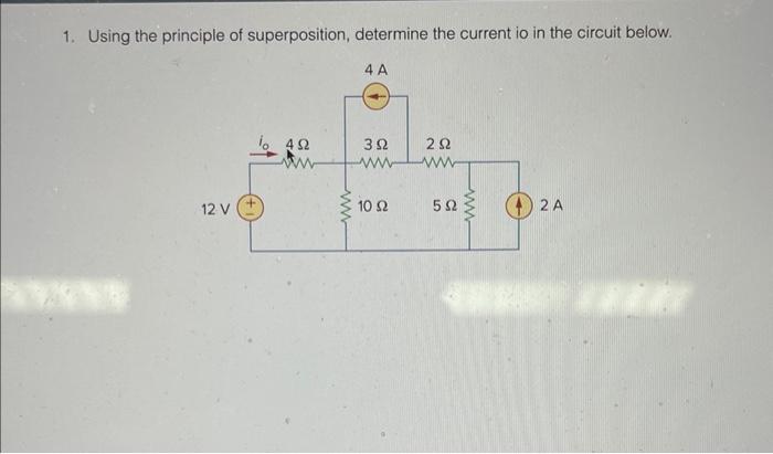 Solved 1. Using the principle of superposition, determine | Chegg.com