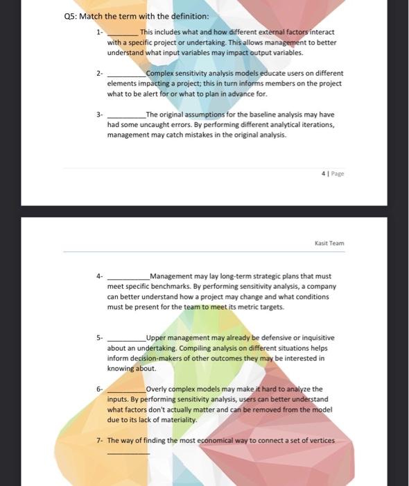 Solved Q5: Match the term with the definition: 1 This | Chegg.com