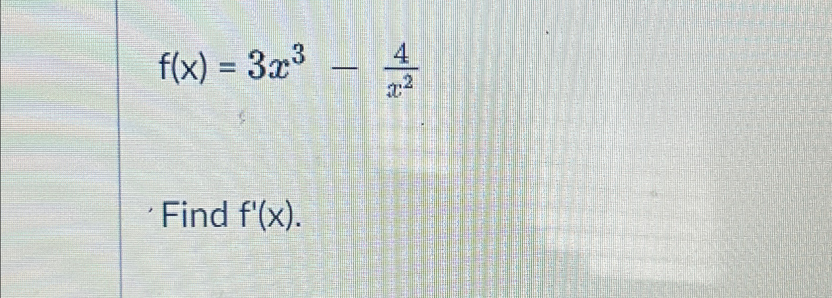 Solved F X 3x3 4x2find F X