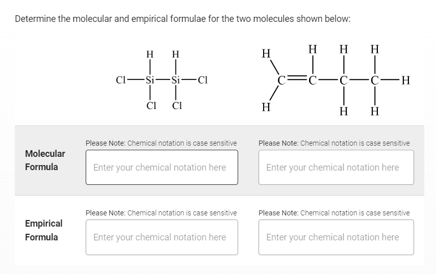 Solved Determine the molecular and empirical formulae for | Chegg.com