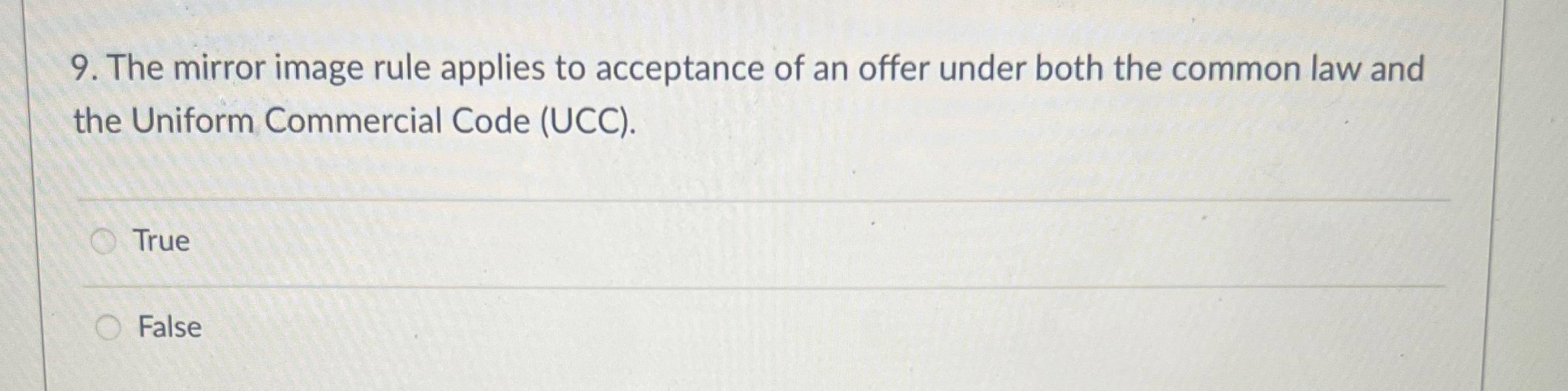 Solved The mirror image rule applies to acceptance of an | Chegg.com