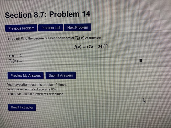 Solved Section 8.7: Problem 14 Previous Problem Problem List | Chegg.com