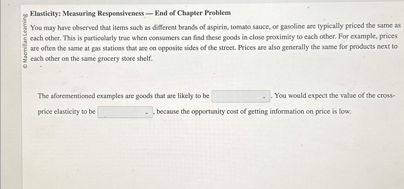 Solved bo Elasticity: Measuring Responsiveness - ﻿End of | Chegg.com