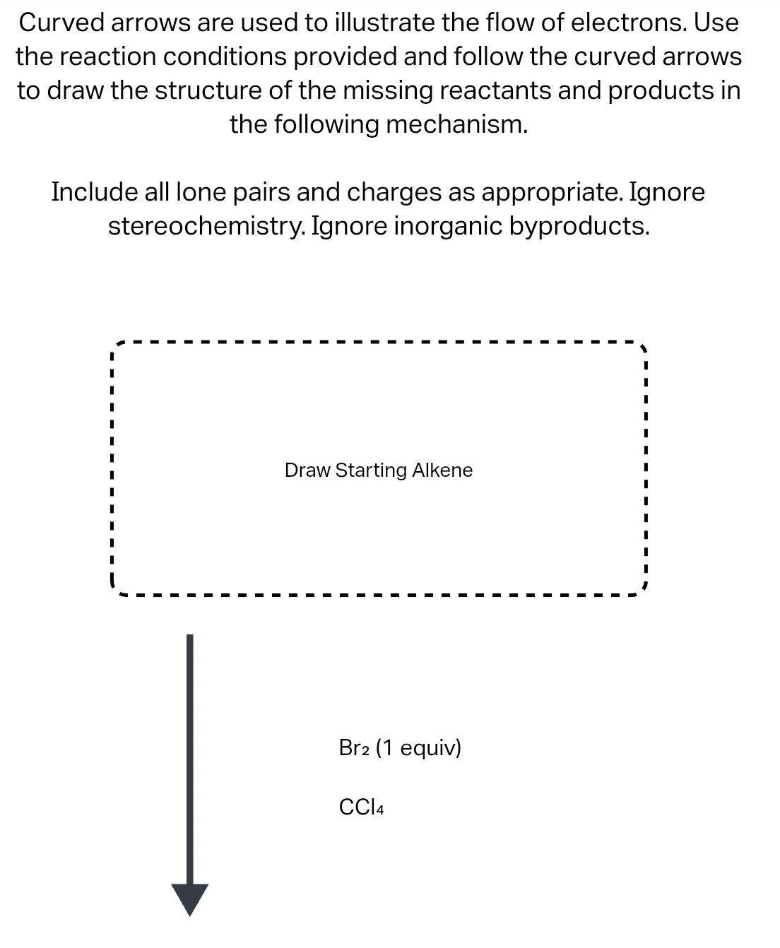 Solved Br2 (1 ﻿equiv)CCl4Q ﻿Curved arrows are used to | Chegg.com