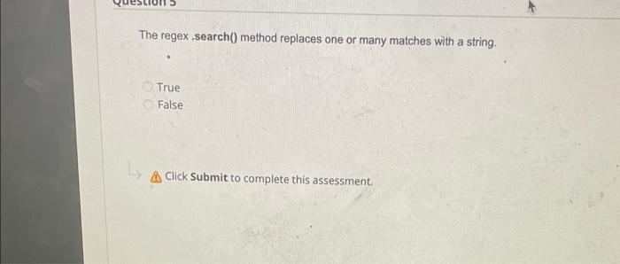Solved The regex .search() method replaces one or many | Chegg.com