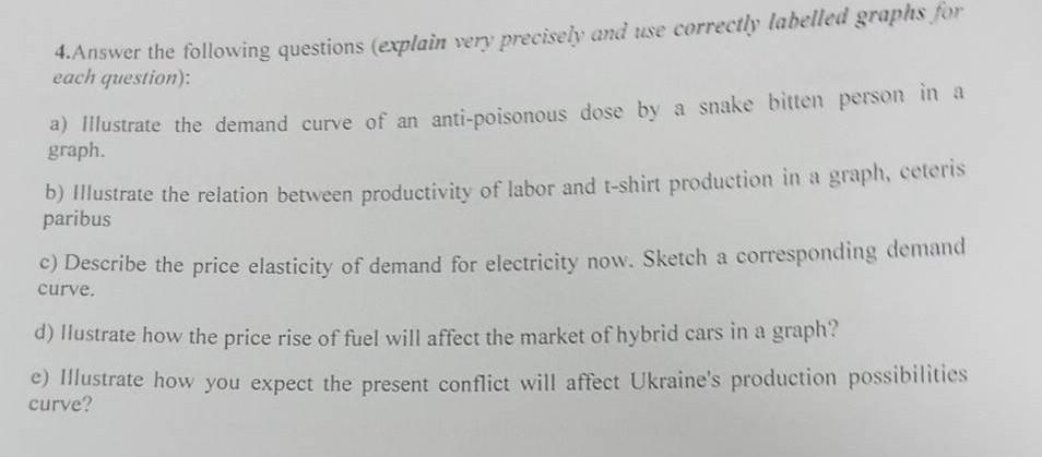 Solved 4. Answer the following questions (explain very | Chegg.com