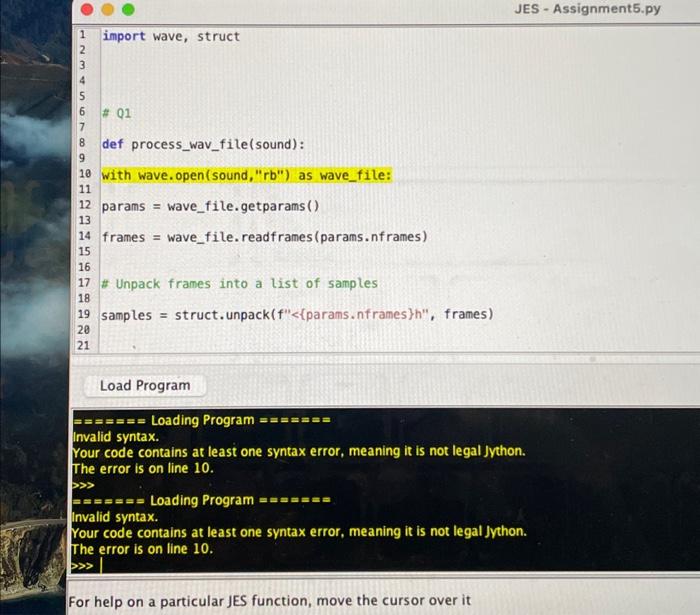 Solved Import Wave Struct 2 3 5 6 7 8 Def 
