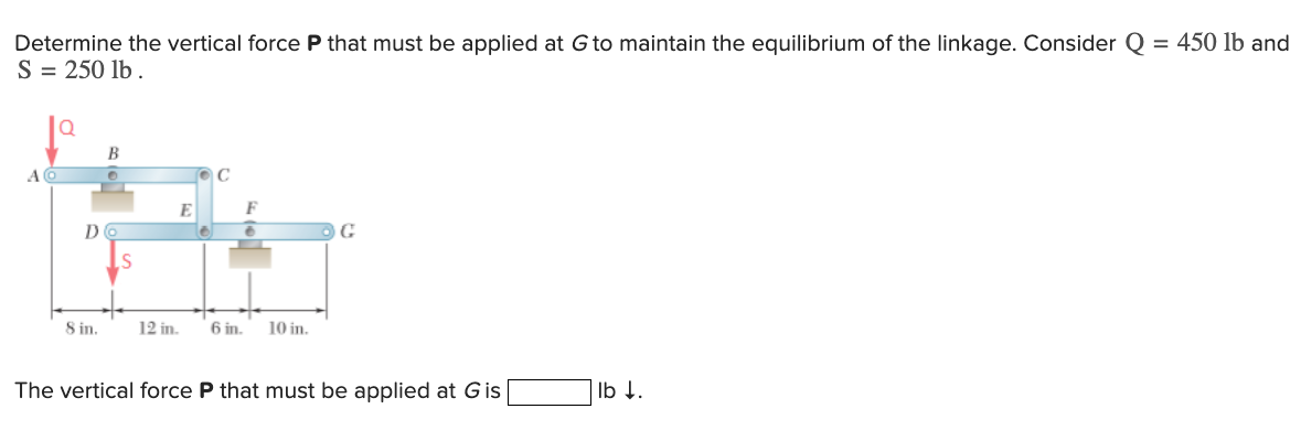 Solved Determine the vertical force P ﻿that must be ﻿applied | Chegg.com
