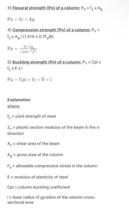 Solved by using equations below Steel column IPE330 | Chegg.com