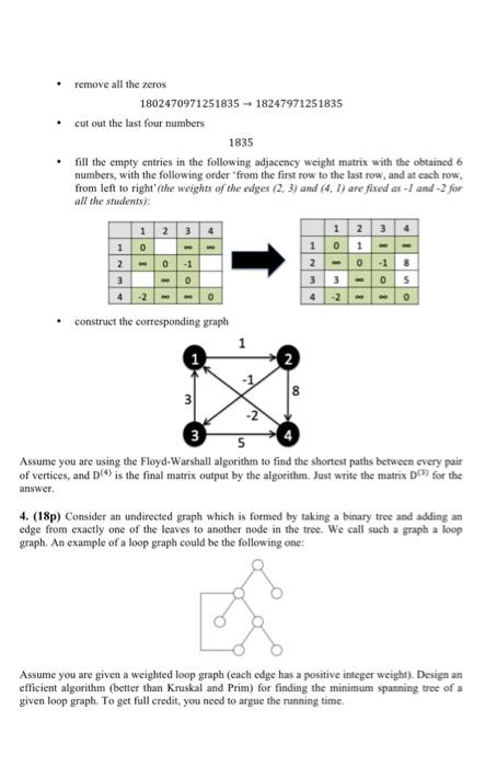 Solved The exam should be done individually. You write your | Chegg.com