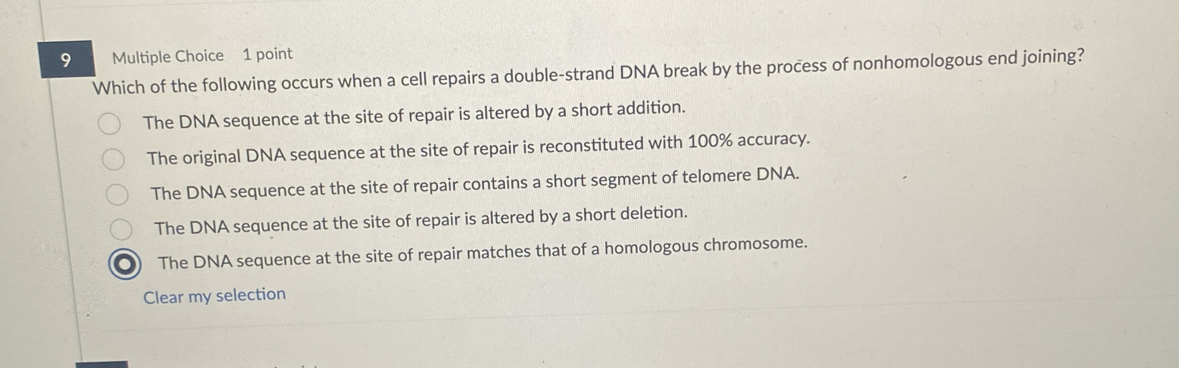 Solved 9Multiple Choice1 ﻿pointWhich of the following occurs | Chegg.com