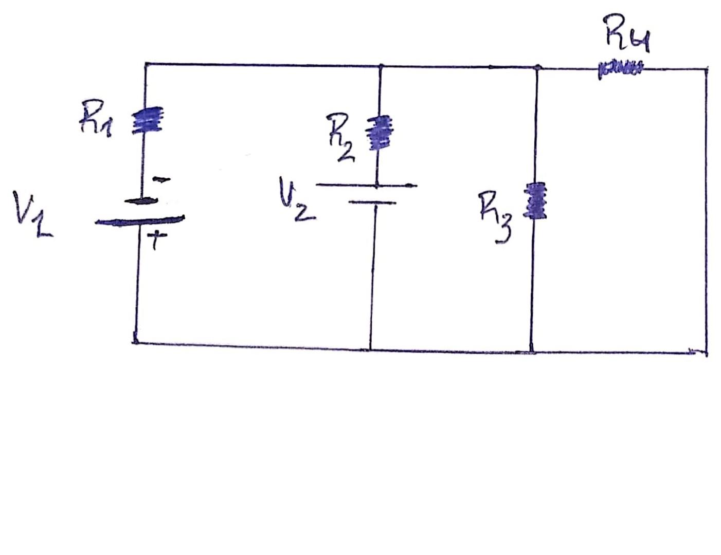 Solved V1=10 V2=50 R1=20 R2=10 R3=30 R4=60 solve for all the | Chegg.com
