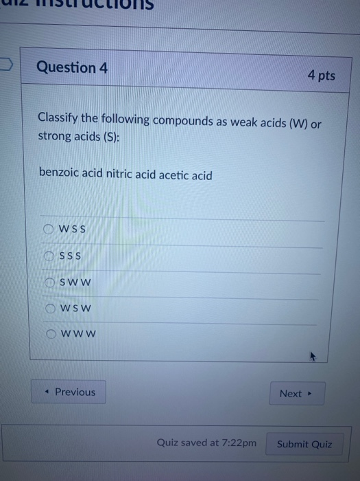 Solved Question 4 4 pts Classify the following compounds as | Chegg.com