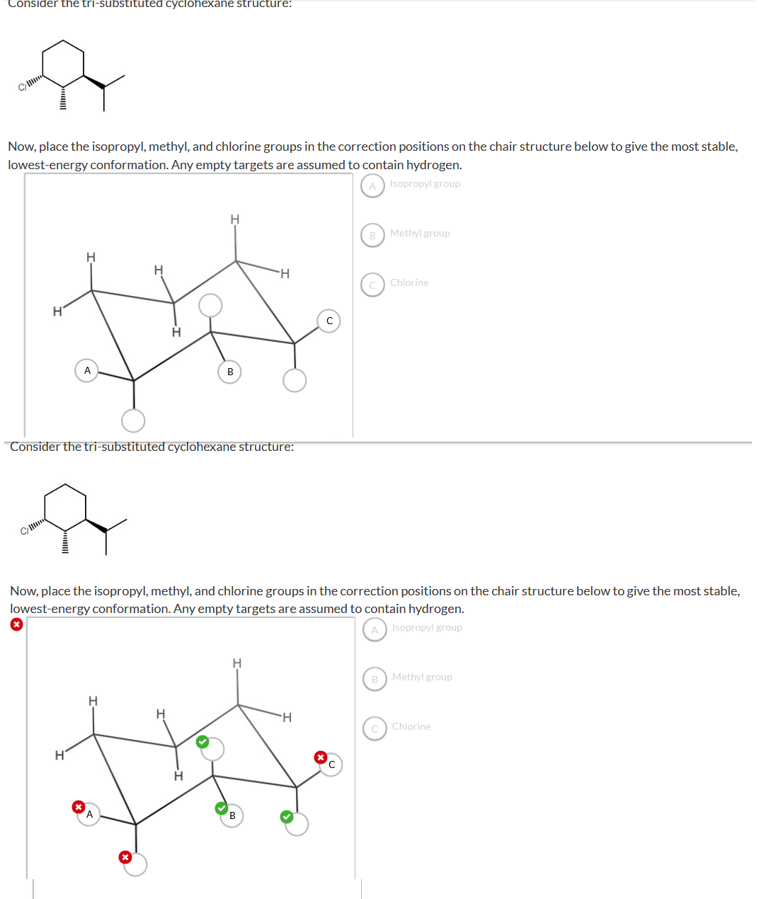 Solved Consider the tri-substituted cyclohexane | Chegg.com
