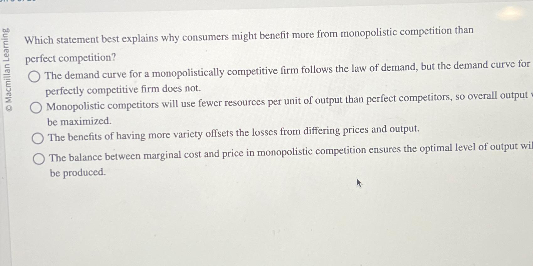 Solved Which statement best explains why consumers might | Chegg.com