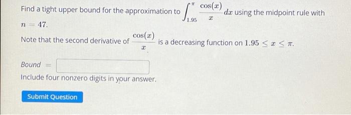 Solved Find a tight upper bound for the approximation to S | Chegg.com