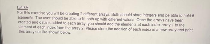 Solved Lab8A: For this exercise you will be creating 2 | Chegg.com