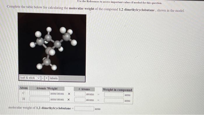 Solved Complete the table below for calculating the formula | Chegg.com