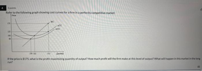 Solved 3 points Refer to the following graph showing cost | Chegg.com