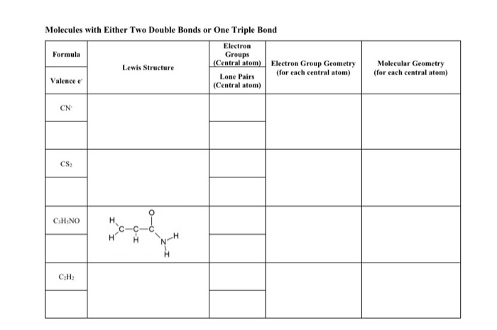 Solved Molecules with Either Two Double Bonds or One Triple | Chegg.com
