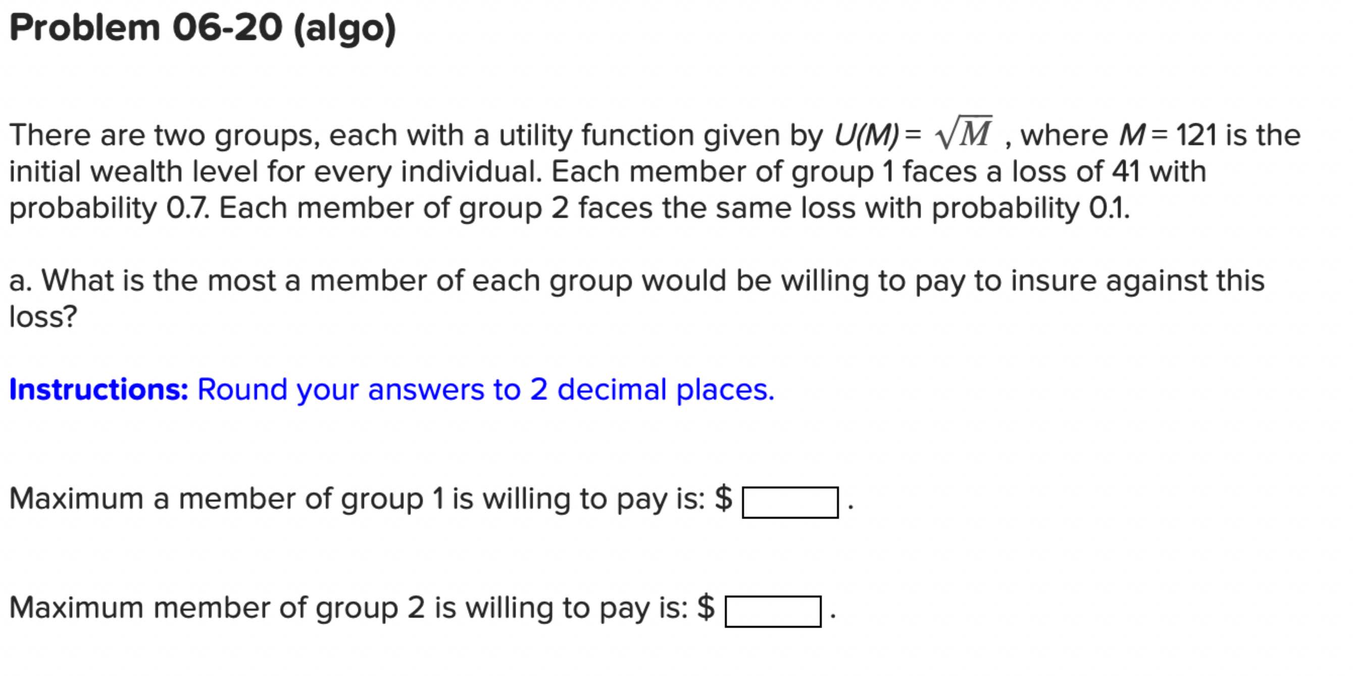 Solved Problem 06-20 (algo)There are two groups, each with a | Chegg.com