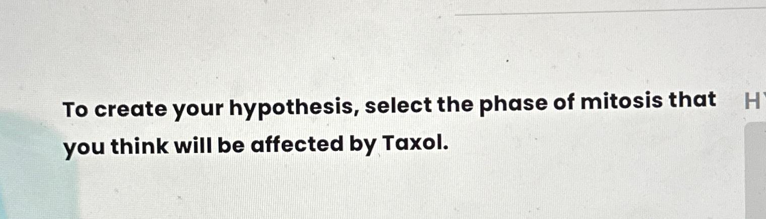 Solved To create your hypothesis, select the phase of | Chegg.com