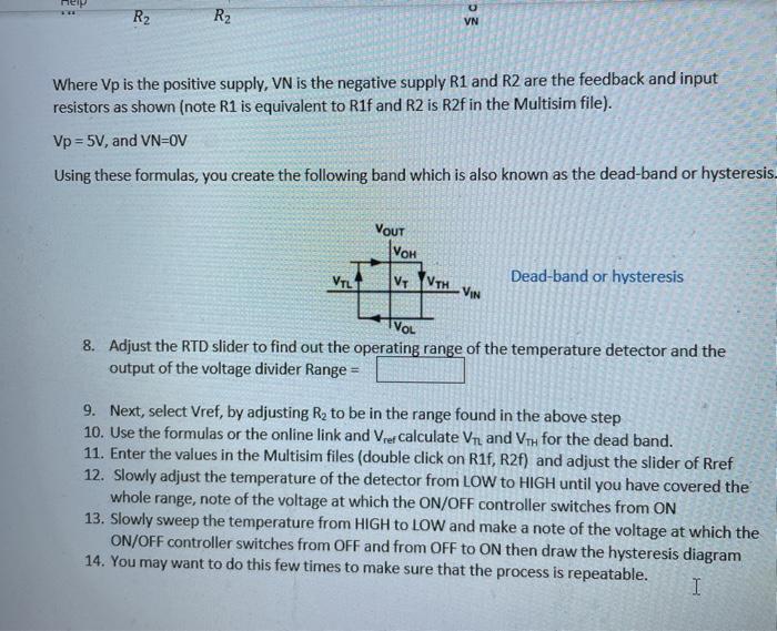 Part B: With Hysteresis 1. Open the Multisim file | Chegg.com
