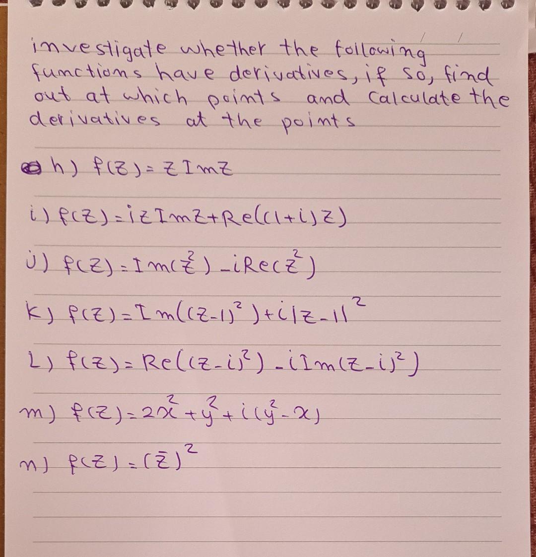 Solved investigate whether the following functions have | Chegg.com