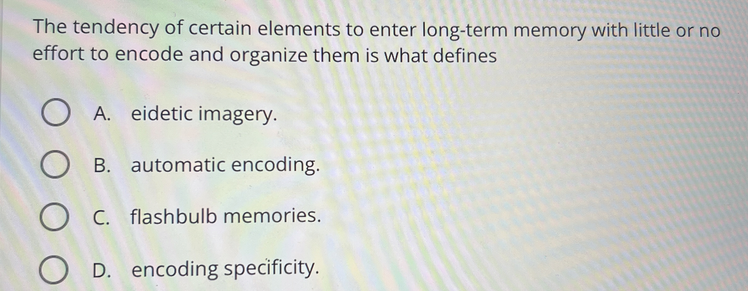 Solved The tendency of certain elements to enter long-term | Chegg.com