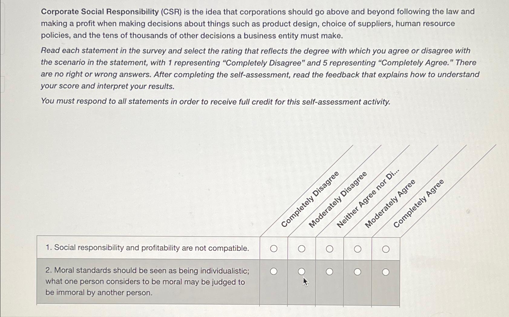 Solved Corporate Social Responsibility (CSR) ﻿is the idea | Chegg.com