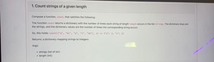 Solved 1 Count Strings Of A Given Length Compose A
