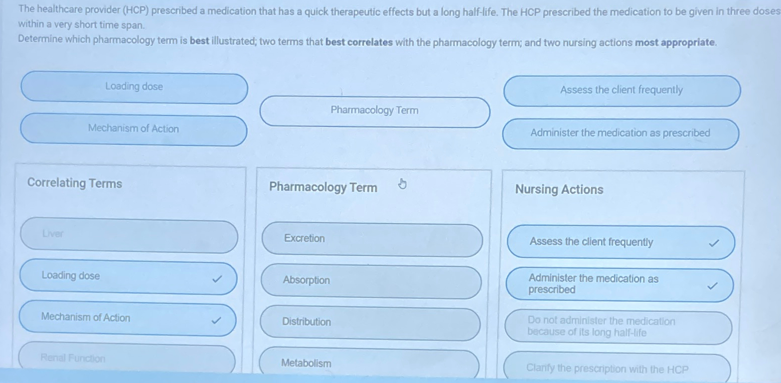 Solved The healthcare provider (HCP) ﻿prescribed a | Chegg.com