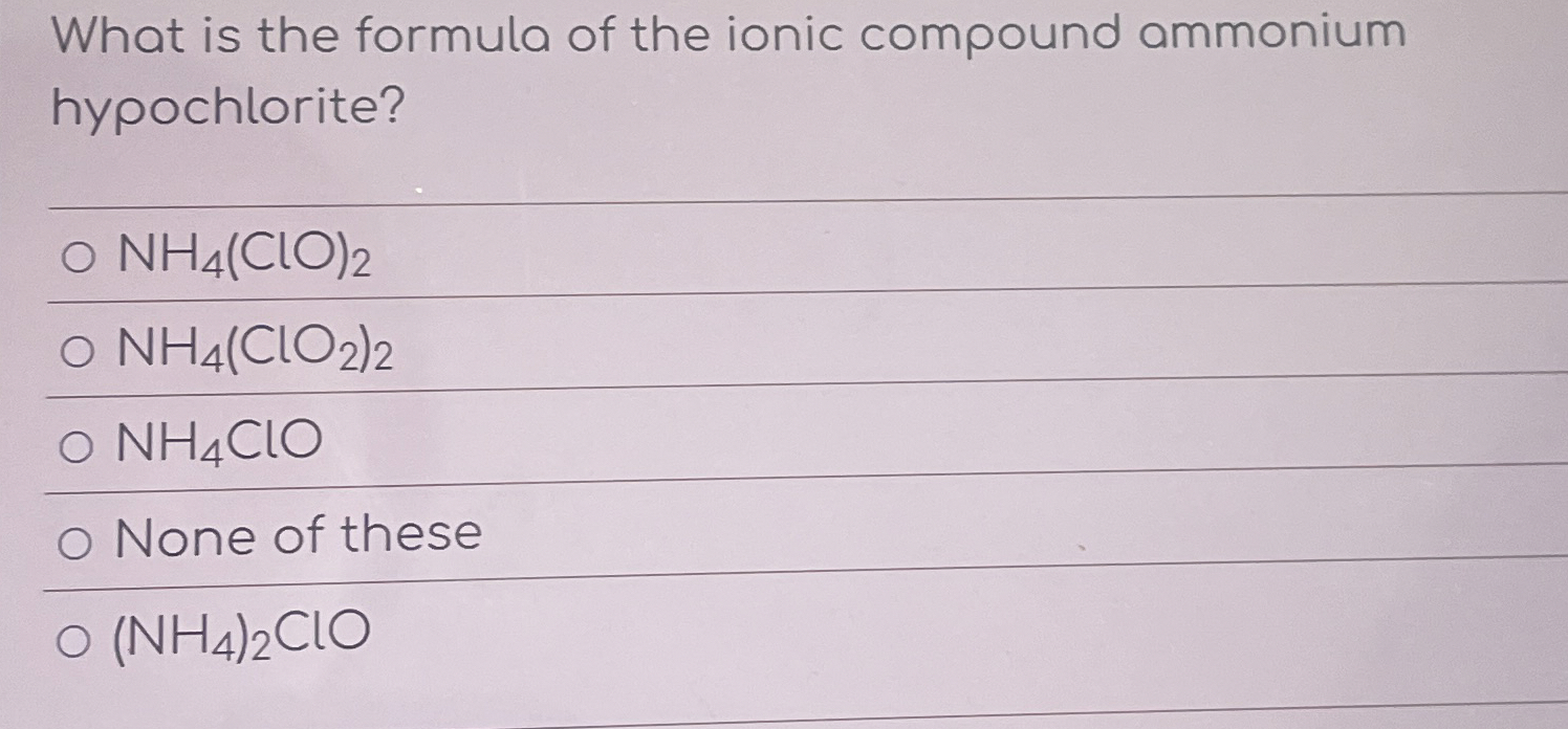 Solved What is the formula of the ionic compound | Chegg.com
