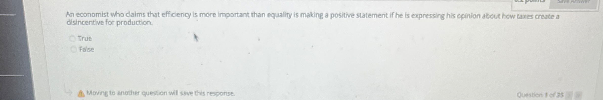 Solved An economist who claims that efficiency is more | Chegg.com
