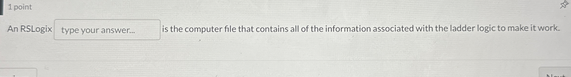 Solved An RSLogix__is the computer file that contains all of | Chegg.com