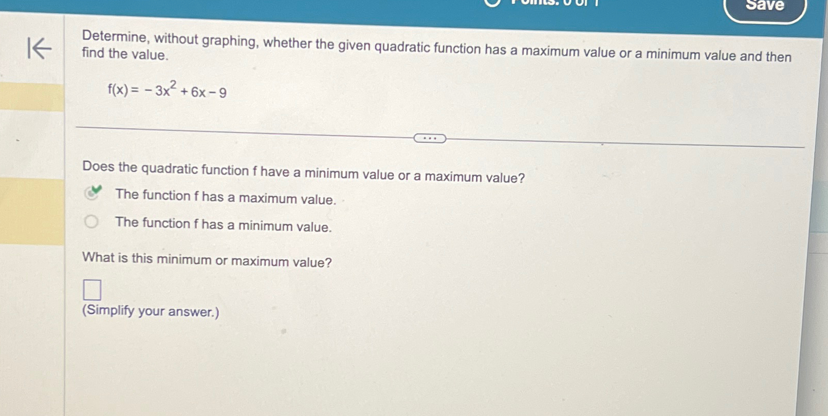 Solved KDetermine, without graphing, whether the given | Chegg.com