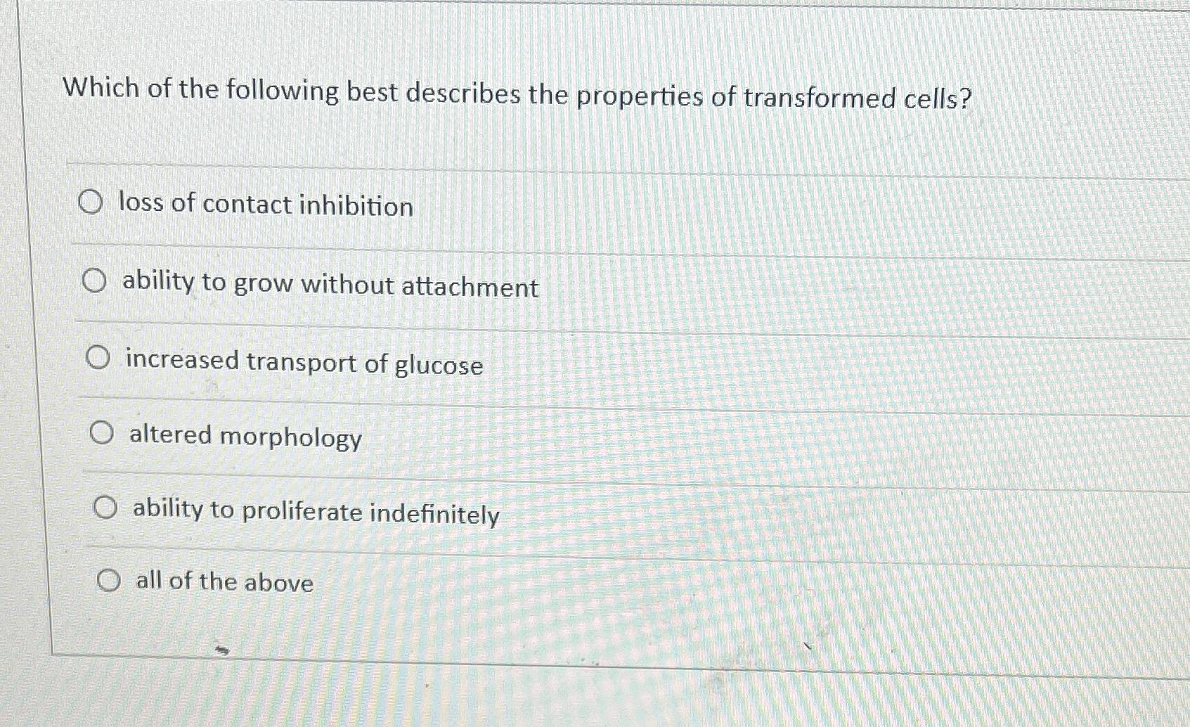Solved Which of the following best describes the properties | Chegg.com