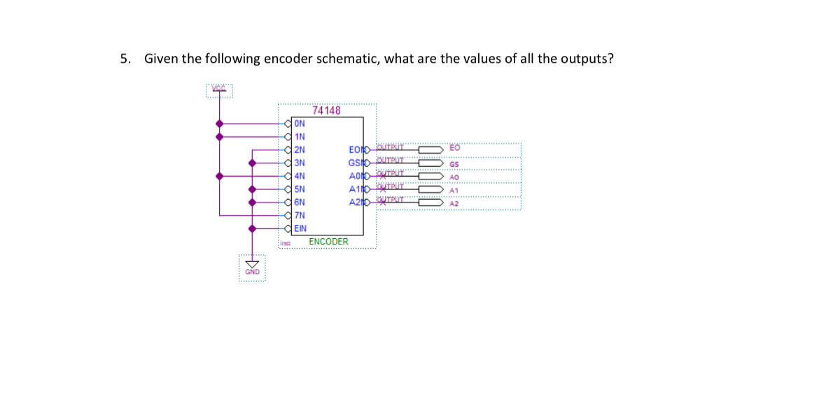 Solved Given The Following Encoder Schematic What Are The