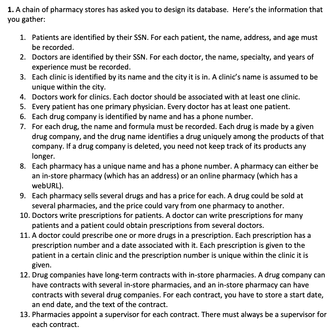 please draw this in ER model notation(Chen Notation) | Chegg.com