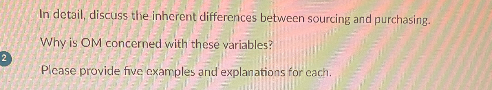Solved In detail, discuss the inherent differences between | Chegg.com