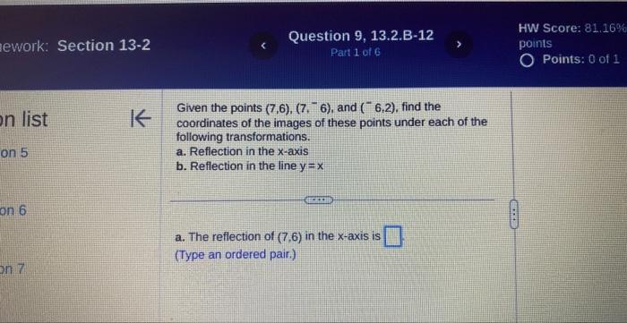Solved Given the points (7,6),(7,−6), and (−6,2), find the | Chegg.com