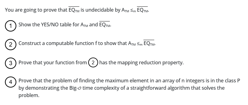 Solved .You are going to ﻿prove that ?bar (EQTM) is | Chegg.com