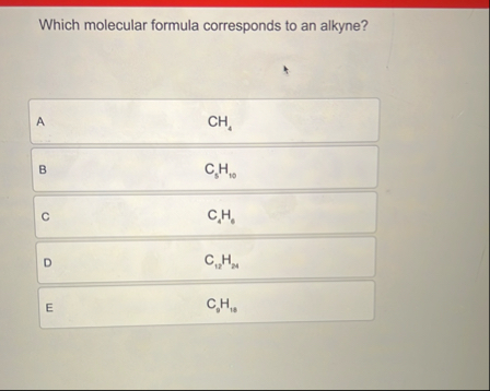 Solved Which molecular formula corresponds to an | Chegg.com