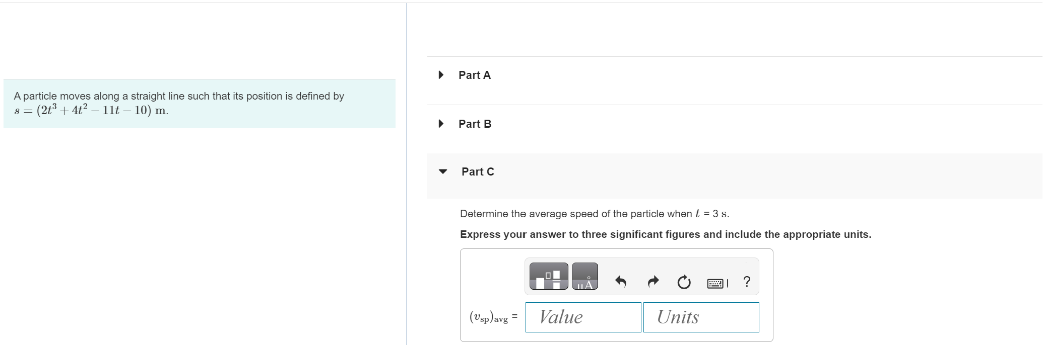 Solved A particle moves along a straight line such that its | Chegg.com