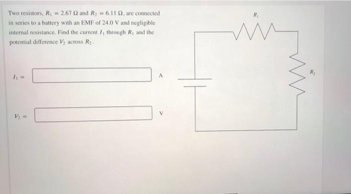 Solved Three resistors with resistances R₁ = 93.0 2, R₂ | Chegg.com
